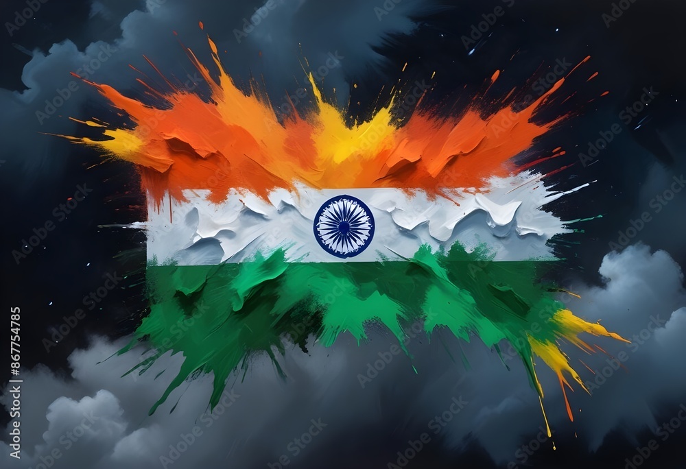Happy Independence day Flag and Map India 15 August design background ...