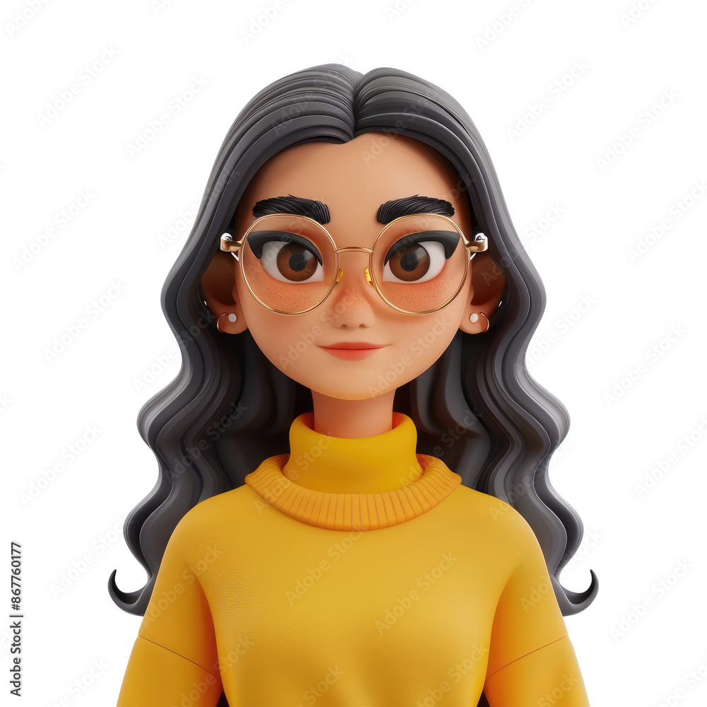 Beautiful woman memoji, emoji icon 3d render isolated on white ...