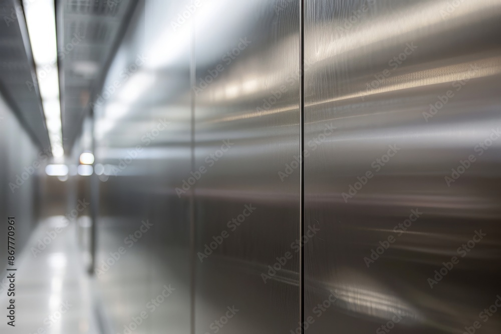 Stainless steel, minimal and reflective, with a smooth, uninterrupted ...