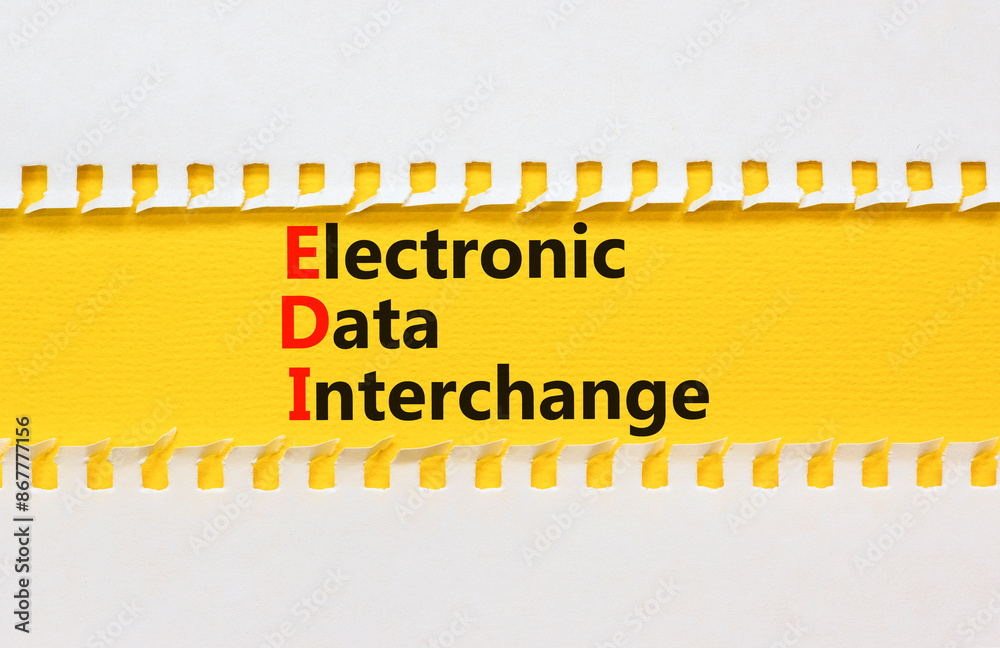 EDI electronic data interchange symbol. Concept words EDI electronic ...