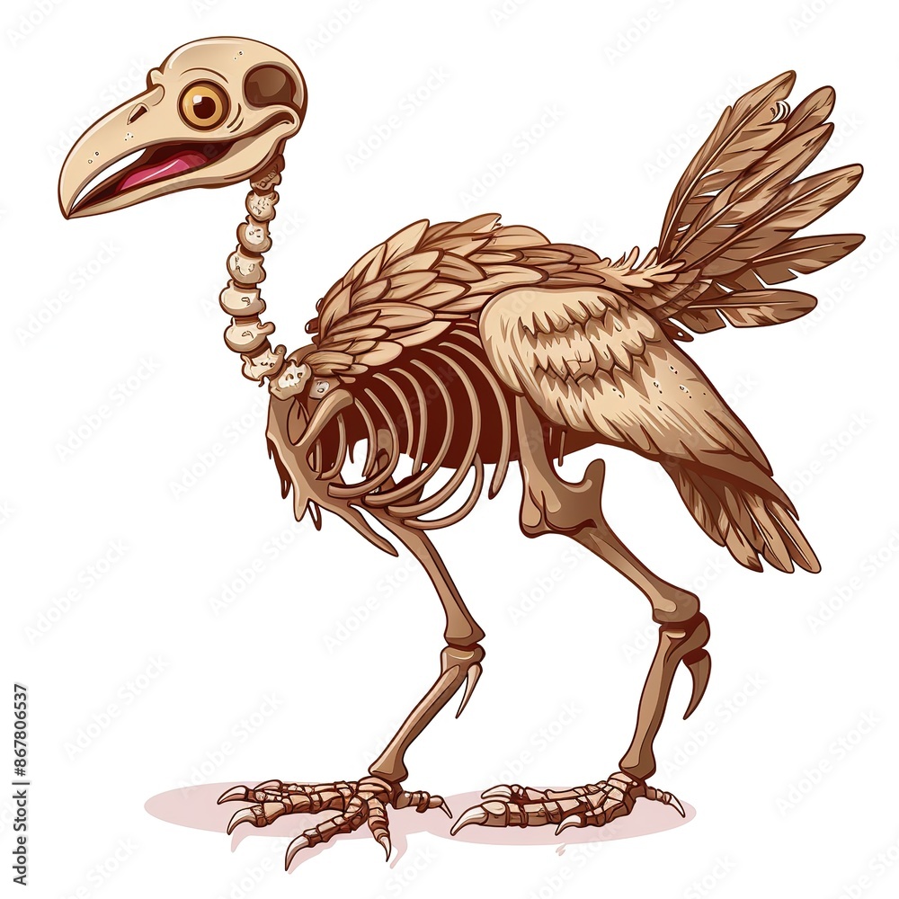 Turkey skeleton cartoon isolated whitebackground Stock Illustration ...