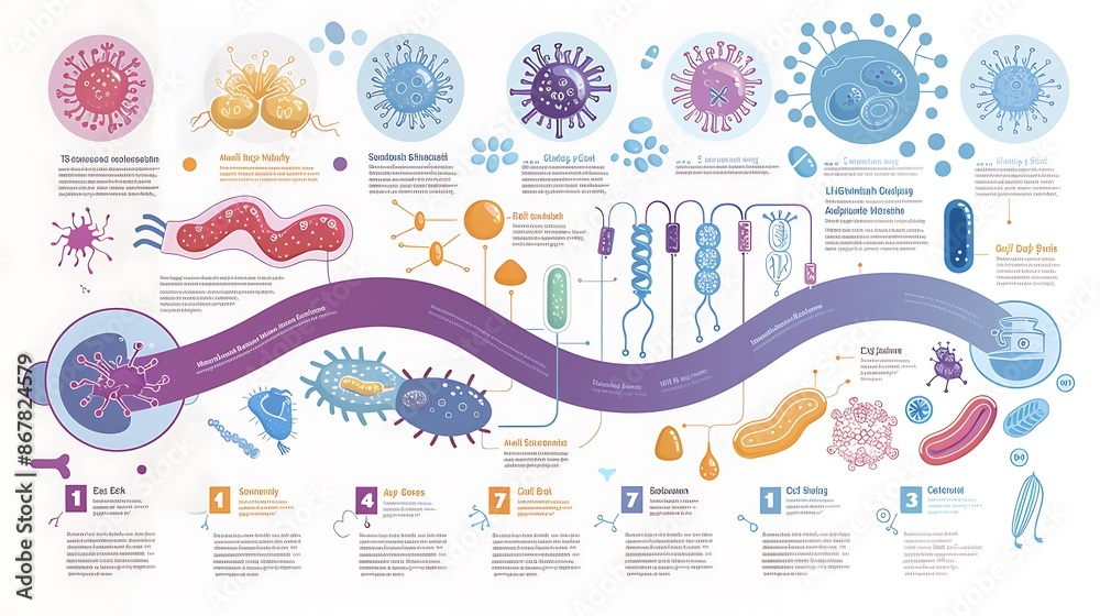 Infographic Microbial Metabolism detailing metabolic pathways like ...