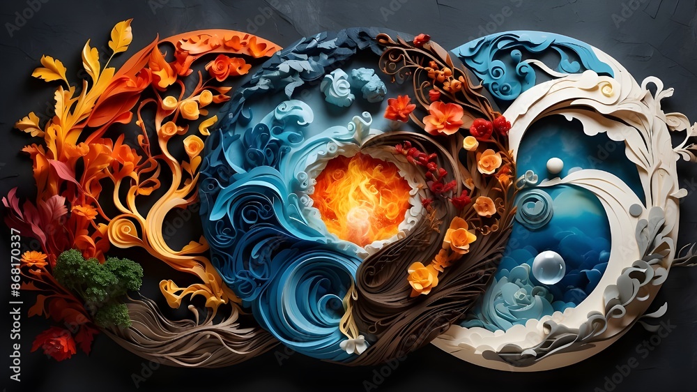 The four elements of nature combined into an incredibly imaginative ...