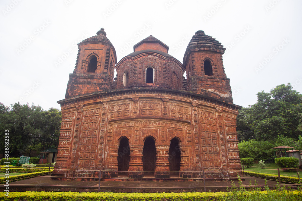 Beautiful terracotta temple which is century old and truely preserve ...