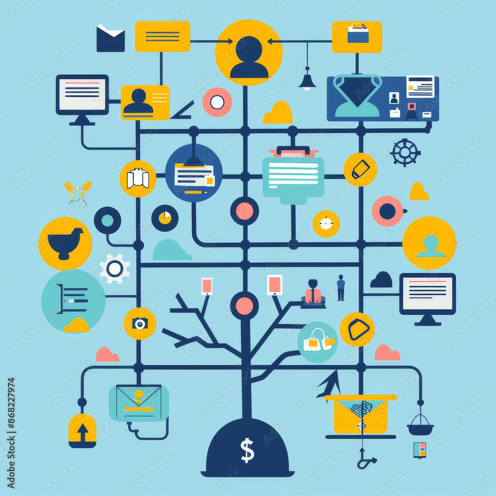 Ilustración de Stock Infographic, flowchart, workflow, diagram, and ...