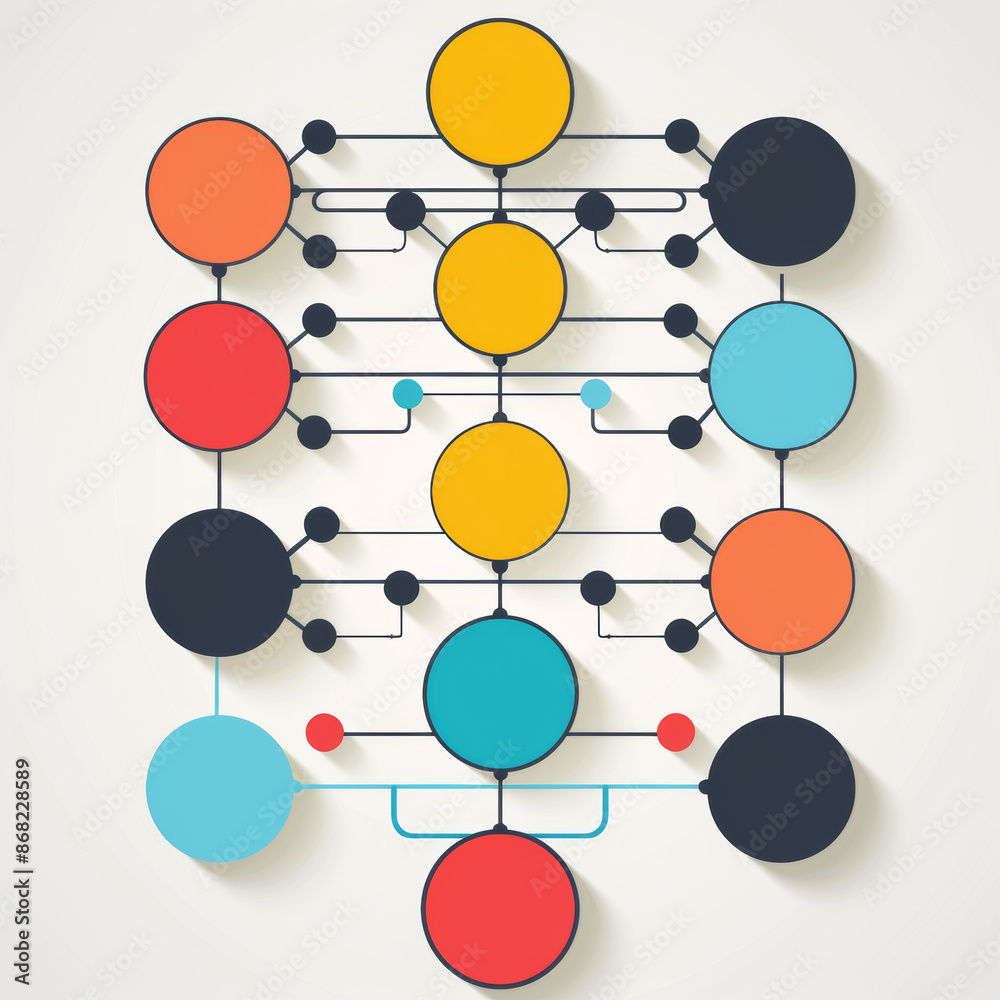 Ilustración de Stock Infographic, flowchart, workflow, diagram, and ...