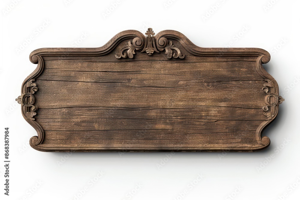 hyperrealistic wooden signboard mockup isolated on white background ...
