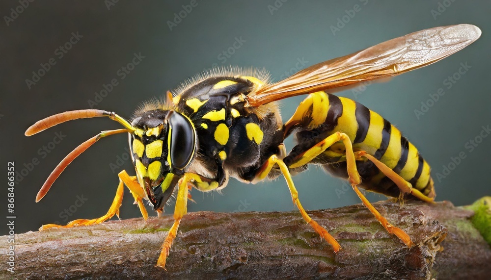 Vespula vulgaris, known as the common wasp or European wasp or common ...