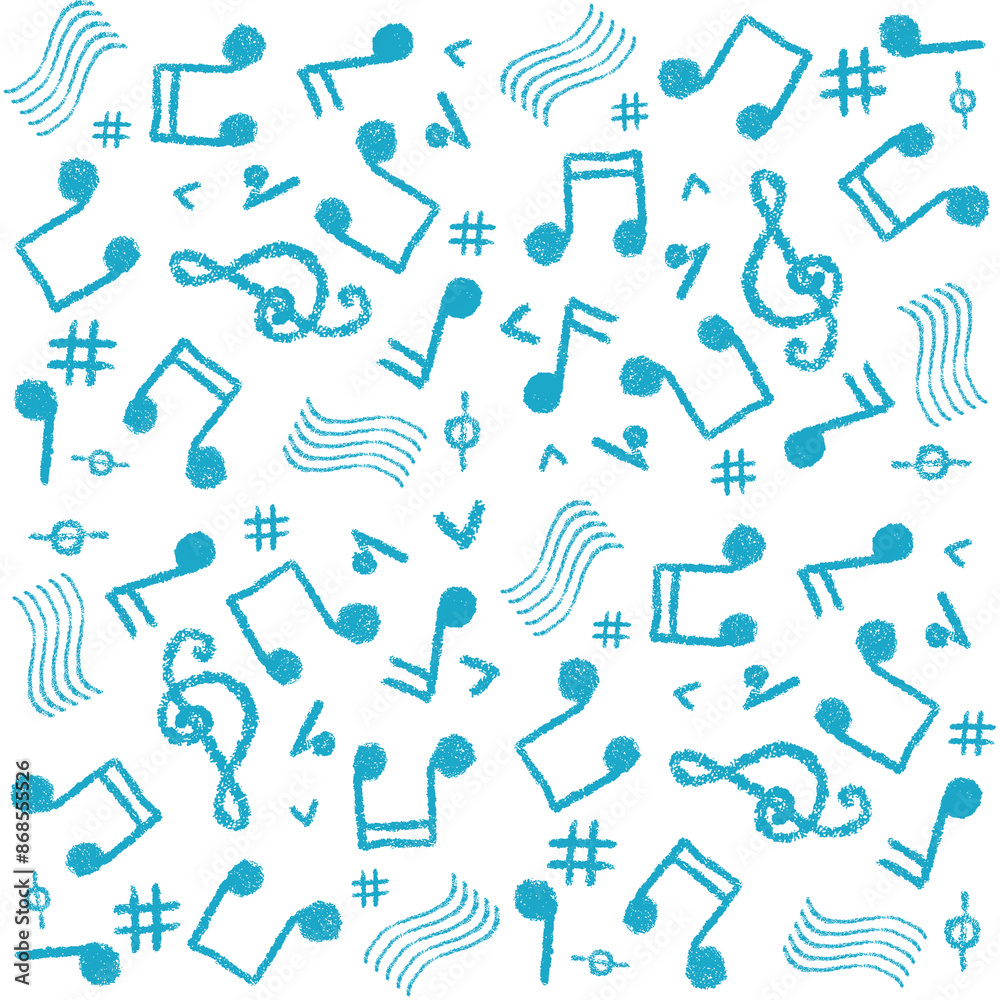 Beautiful Music Seamless Pattern Background.Music template background ...