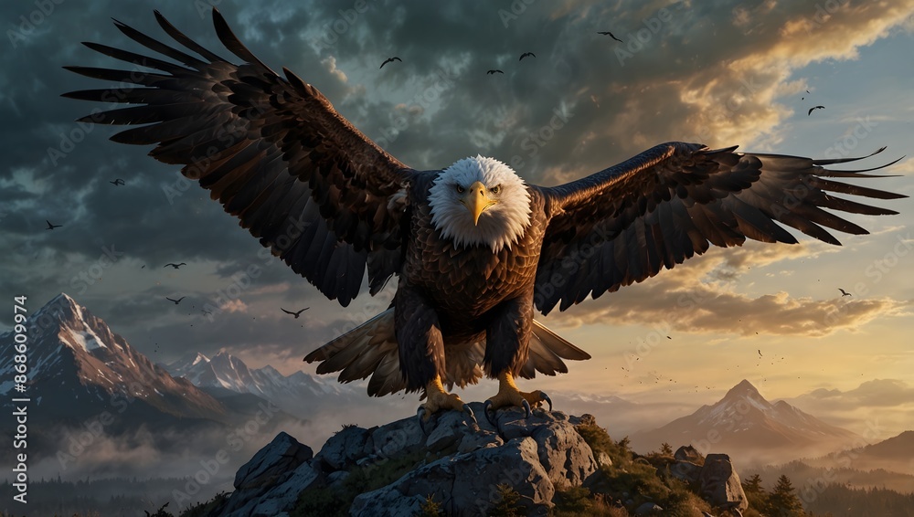 A mythological tale where an eagle serves as a guardian spirit, guiding ...