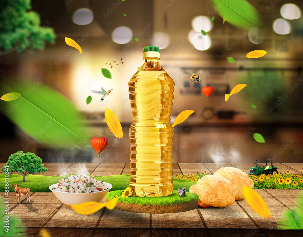 An awesome mockup design for pure, natural, and nutritious Sunflower ...