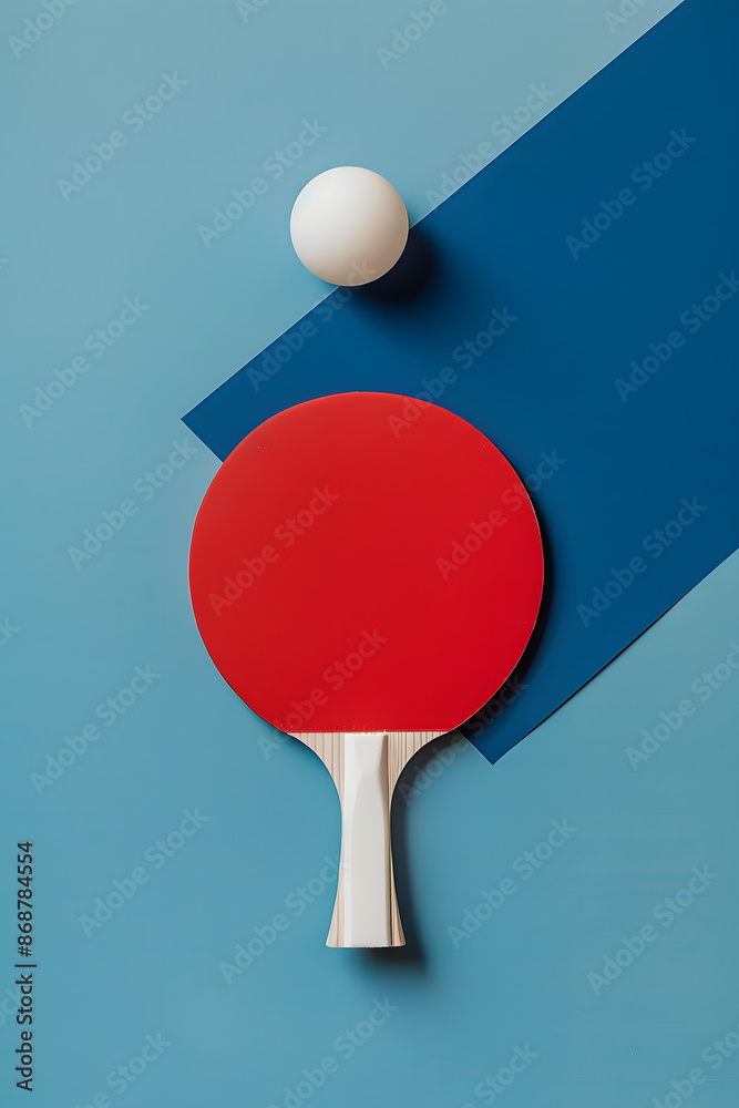 Vertical vibrant illustration of Ping Pong rackets and ball background ...