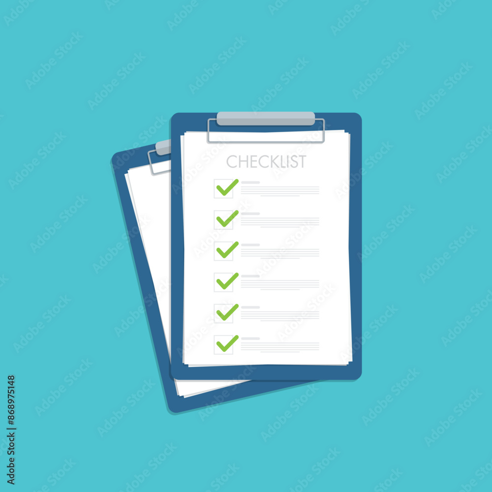 Check list document, paper check list and to do list with checkboxes ...