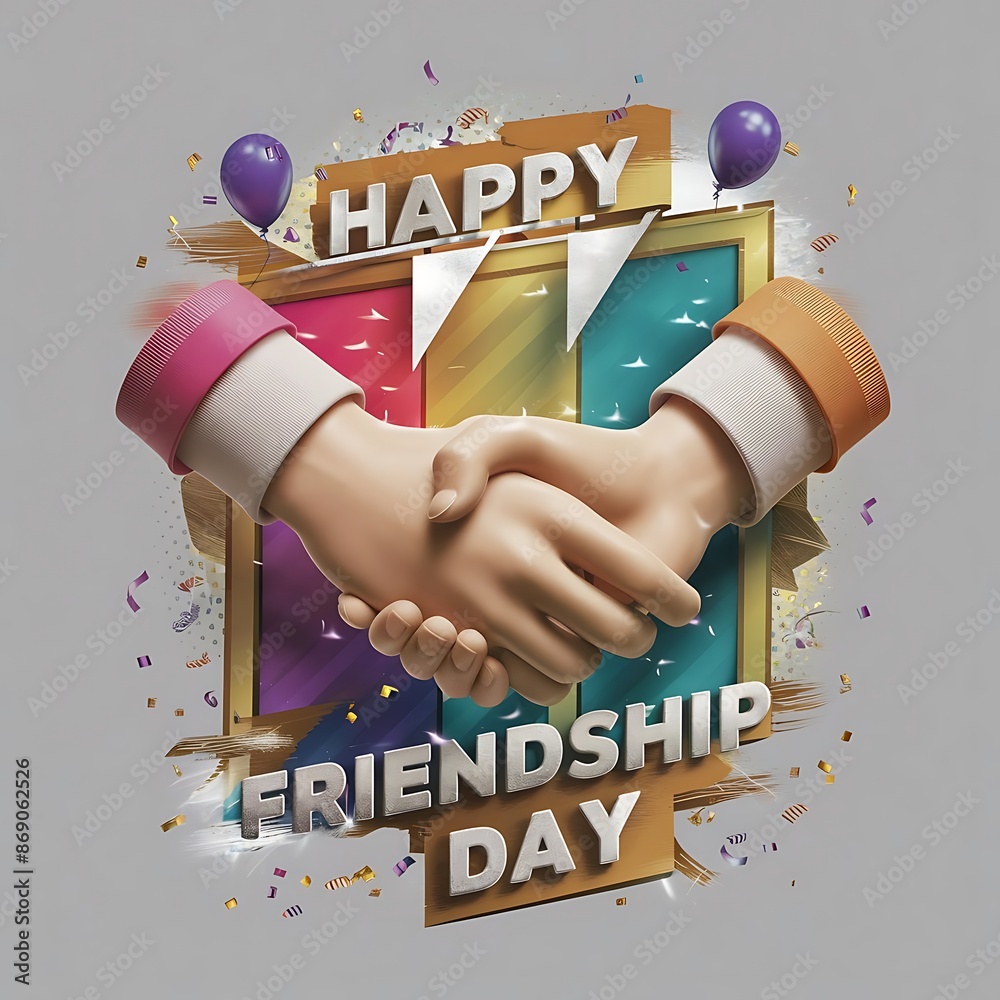 Happy Friendship Day 2024 t shirt design with Handshake logo design ...