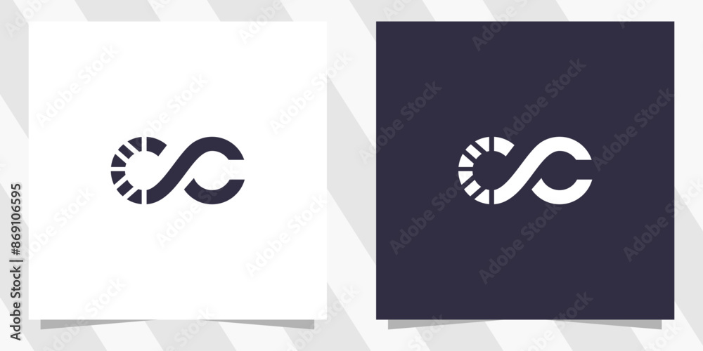 letter cc logo design vector Stock Vector | Adobe Stock