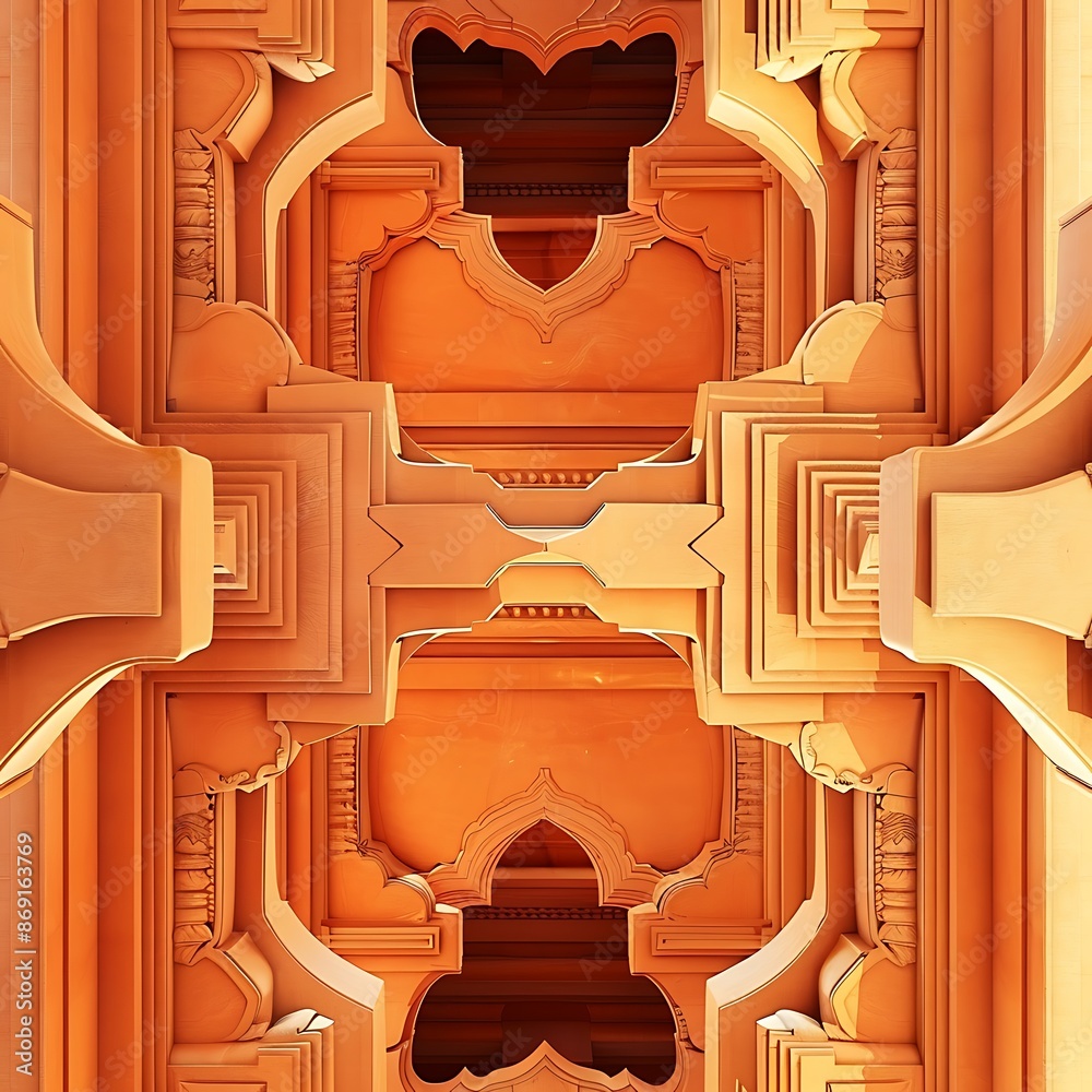 Indian architectural motifs in a symmetrical composition full ultra hd ...