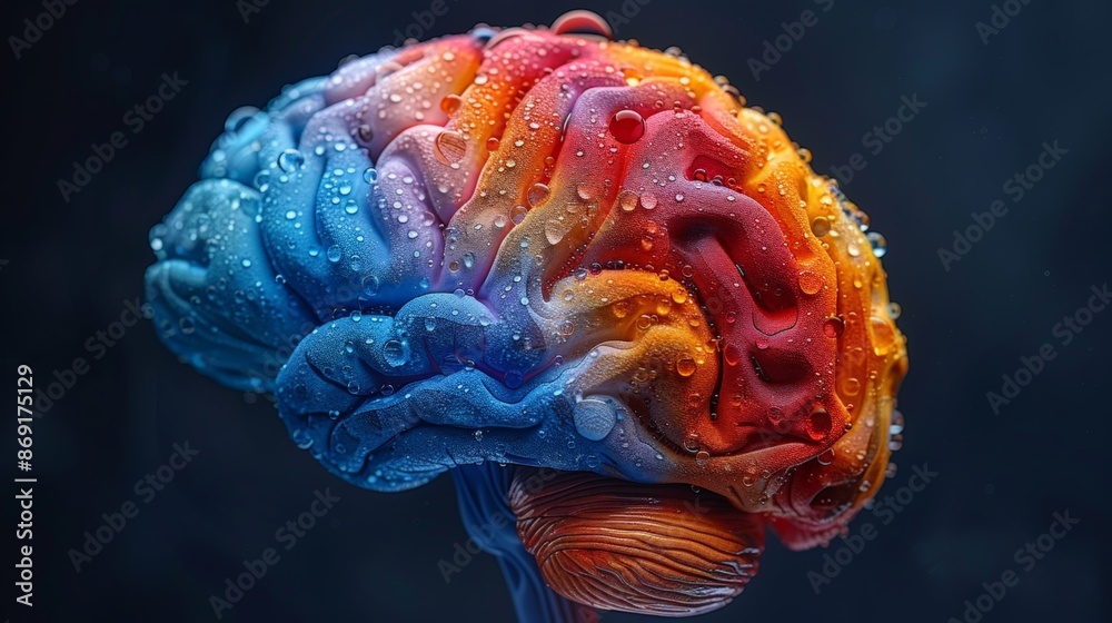Human Brain Anatomy, Color Coded Cortex and Lobes, 4k Ultra High ...