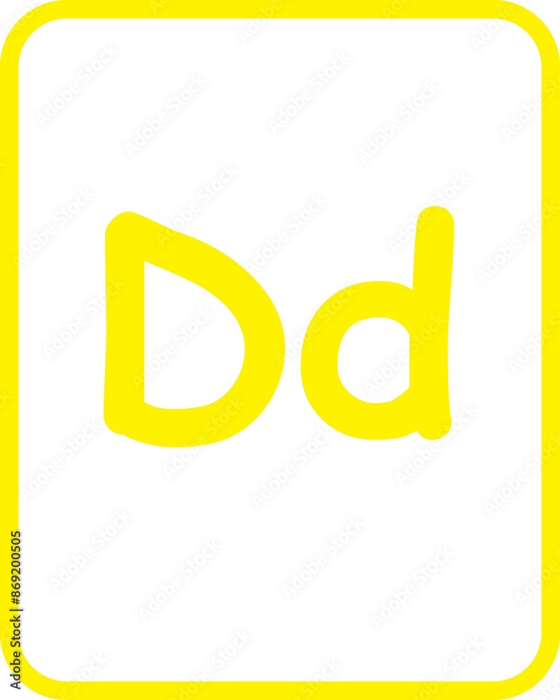 Ilustración de Stock Letter D flashcard. ABC flashcards. Alphabet ...