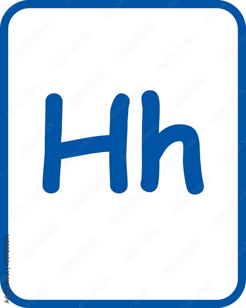 Ilustración de Stock Letter H flashcard. ABC flashcards. Alphabet ...