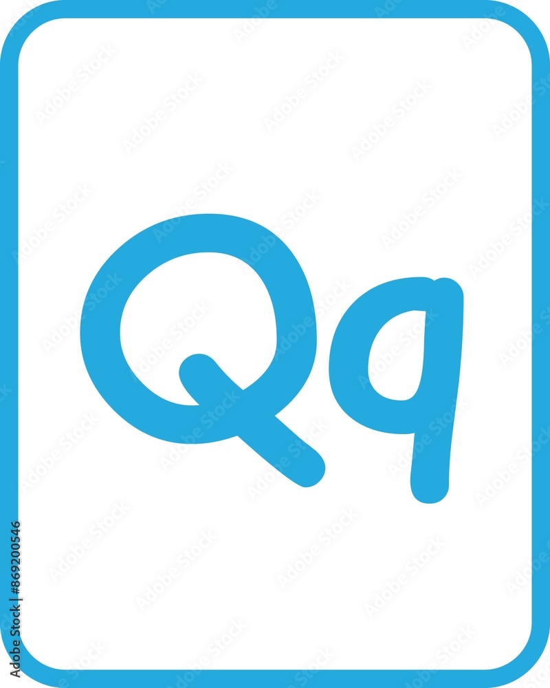 Letter Q flashcard. ABC flashcards. Alphabet flashcards. Flashcards for ...