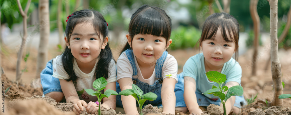 Children Participating in a Nature Scavenger Hunt on Earth Day Learning ...