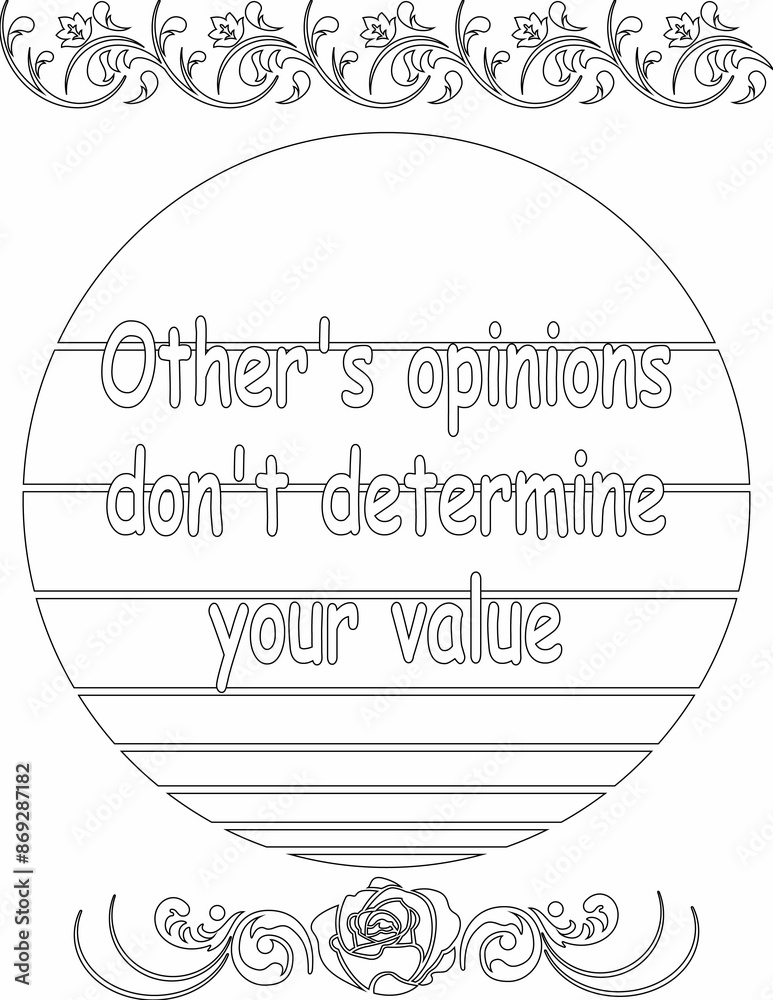 Printable motivational coloring page for kids and adults with ...