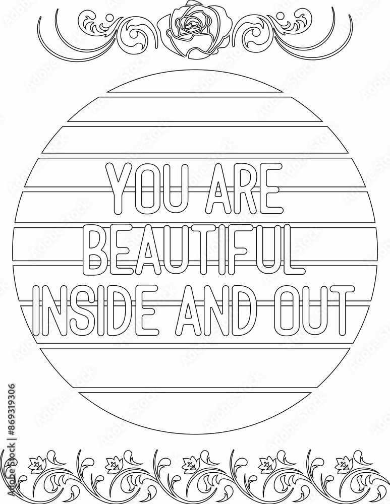Printable motivational coloring page for kids and adults with ...