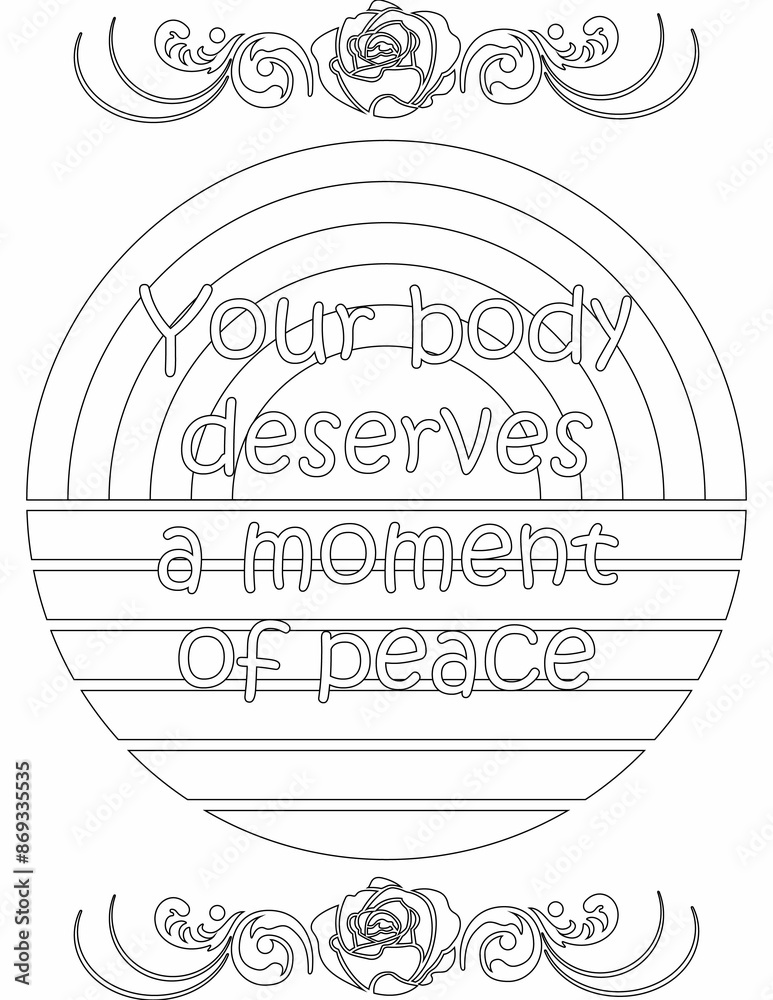 Стоковая иллюстрация «Printable motivational coloring page for kids and ...