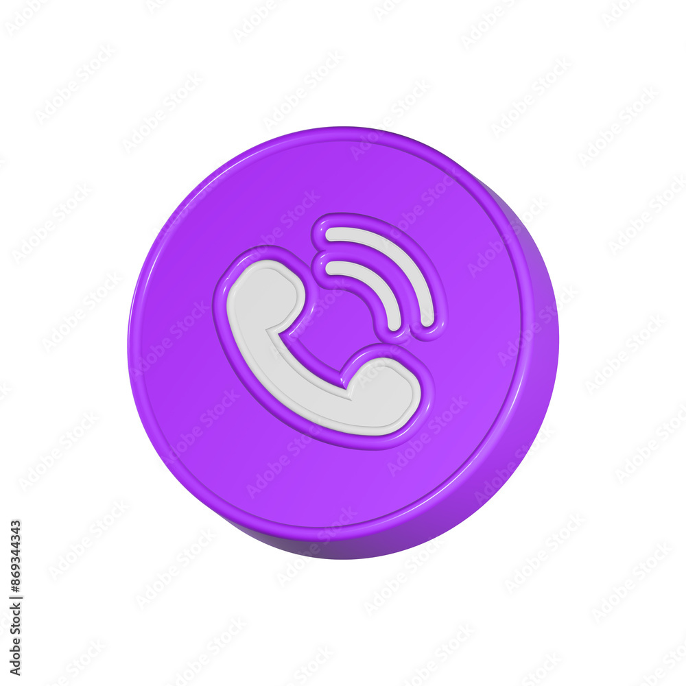 call phone icon symbol 3d blue color Stock Illustration | Adobe Stock