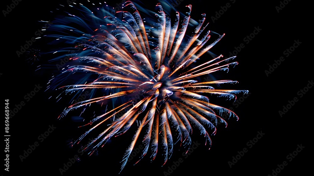 Fourth of July Fireworks: Explosive fireworks display lighting up the ...