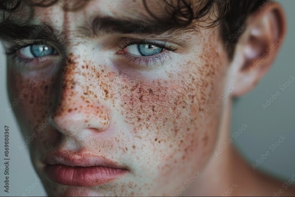 Stunning high-resolution photographs of a handsome, upset young man ...