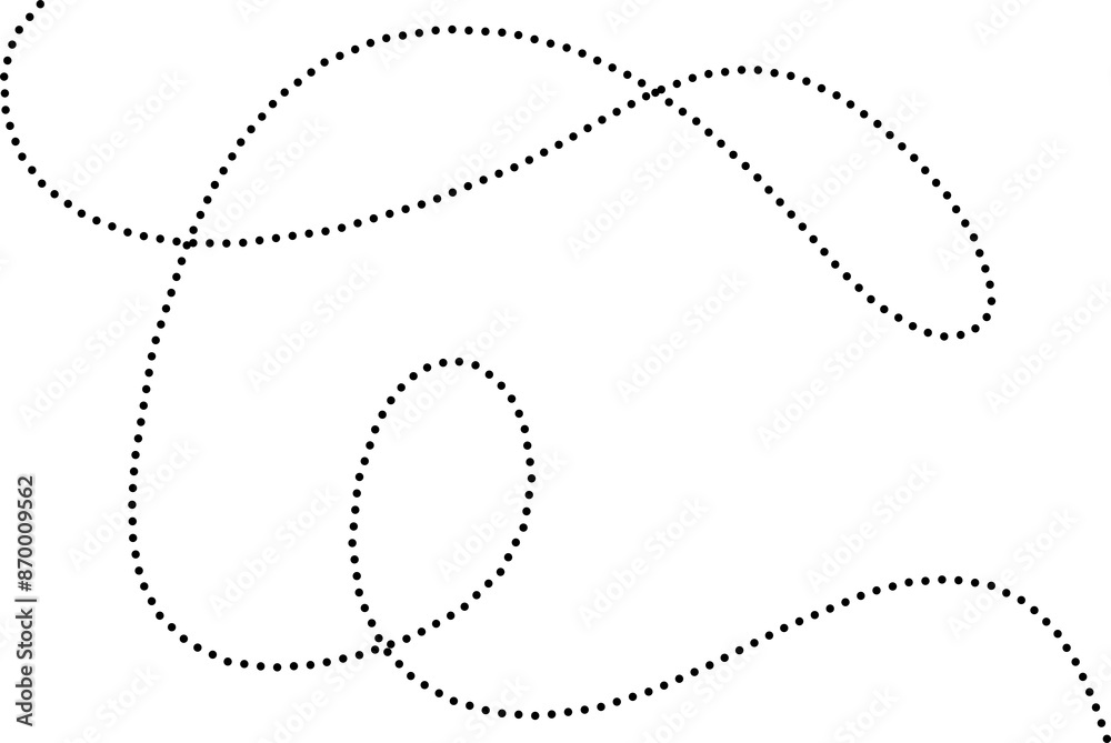 Spiral dotted line hand drawn Stock Photo | Adobe Stock