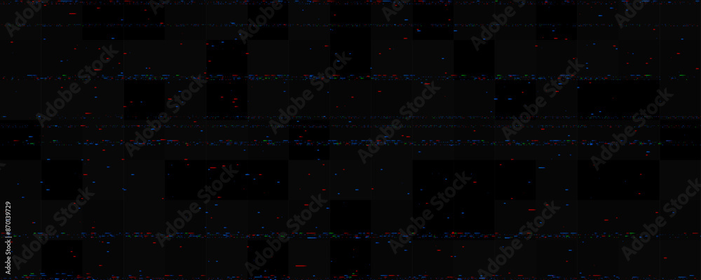 Image vectorielle Stock Static white noise lines texture. RGB glitch ...