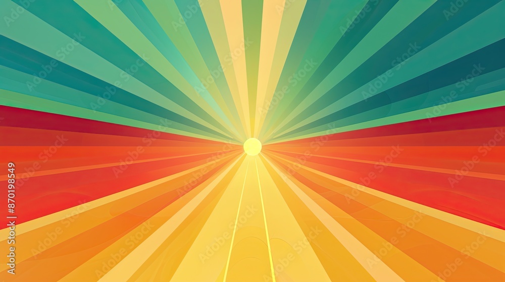 Stock-Illustration „Sun rays flat design top view theme light cartoon ...