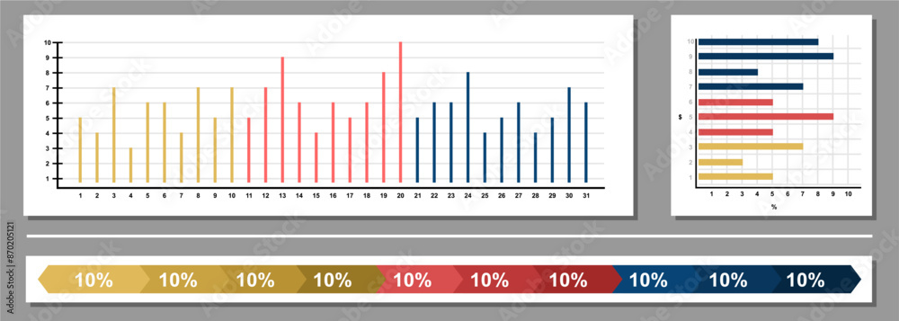 Infographic dashboard template. Simple design of interface, admin panel with graphs, chart ...