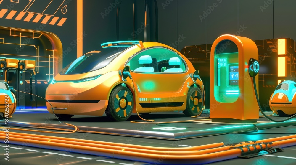 Energy storage in electric vehicles with charging stations, robotic ...