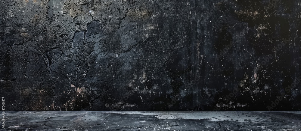 Grim and eerie cement texture for a spooky backdrop with an aged black ...