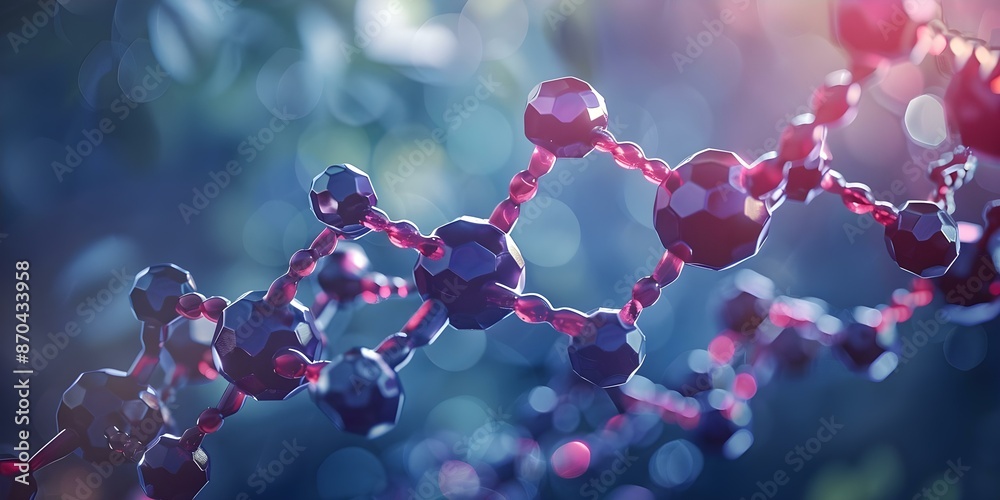 3D model showing hydroxocobalamin molecule structure ballan. Concept ...