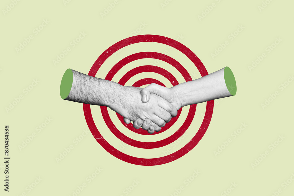 Composite trend artwork sketch photo collage of target goal circle ...