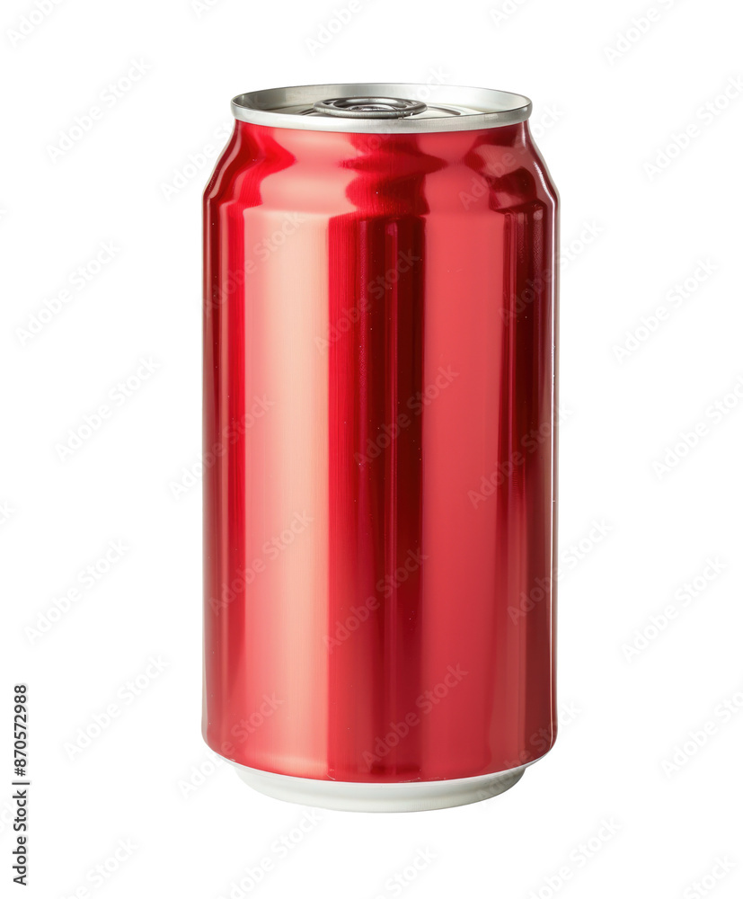 blank red aluminum can isolated on white or transparent png Stock Photo ...