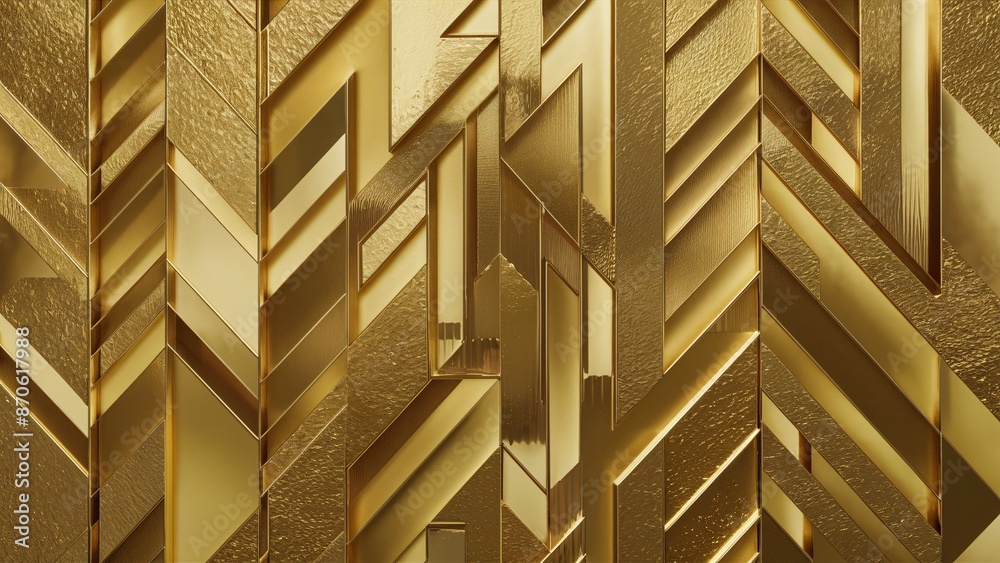Gold wall texture background. Yellow shiny gold foil paint on wall ...
