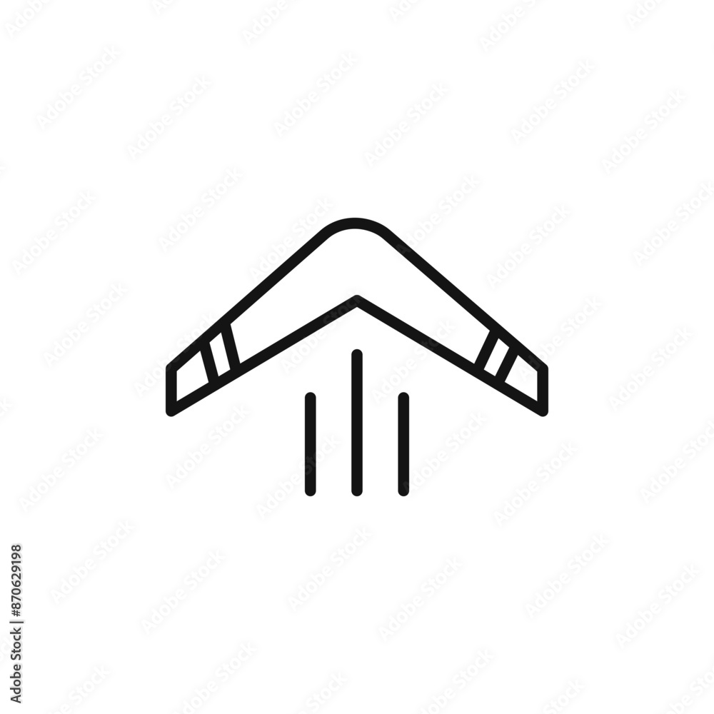 Boomerang logo sign vector outline Stock Vector | Adobe Stock