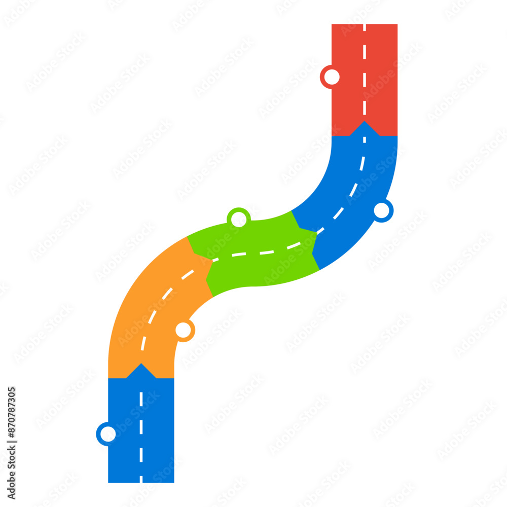 Blank business road map infographic. Business infographics, stages of ...