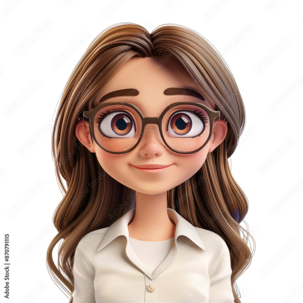 Beautiful satisfied woman memoji, emoji icon 3d render isolated on ...
