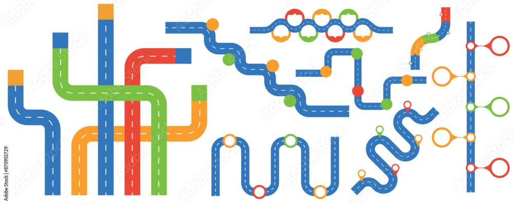 Blank business road map infographic. Business infographics, stages of ...