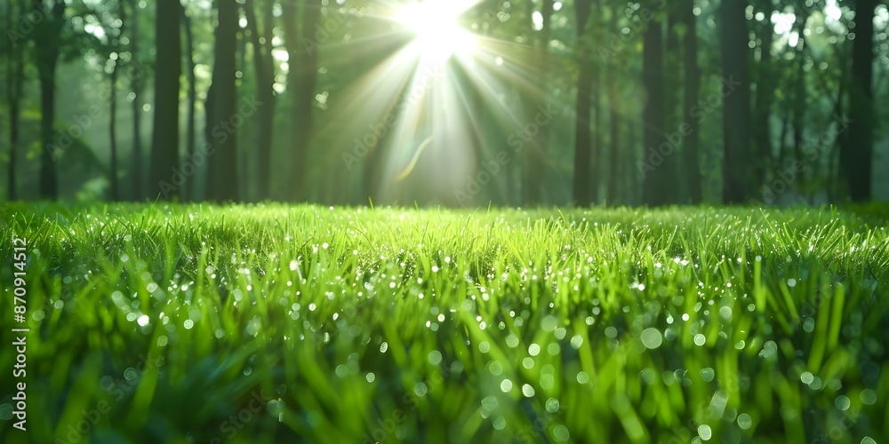 Protect Earths green forests and grasslands under the suns crystal ...