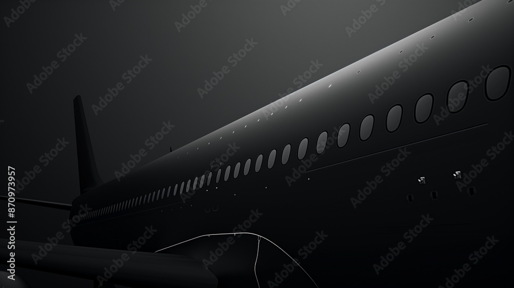 An elegant black plane solid color background with a matte finish ...