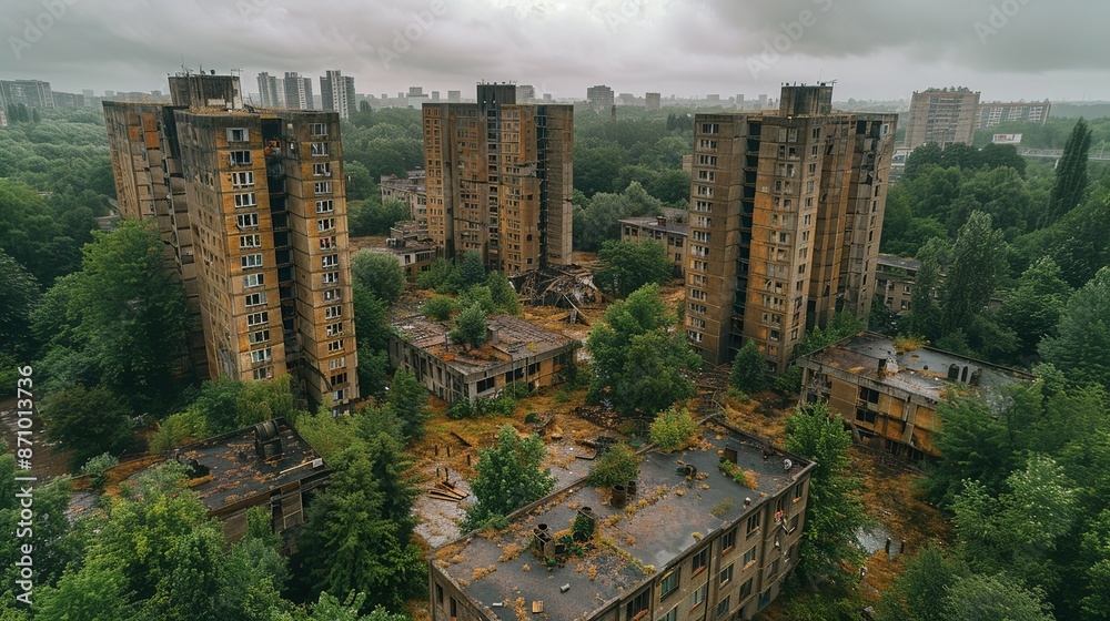 Captivating realistic photo of acid rain effects, showing the damage to ...