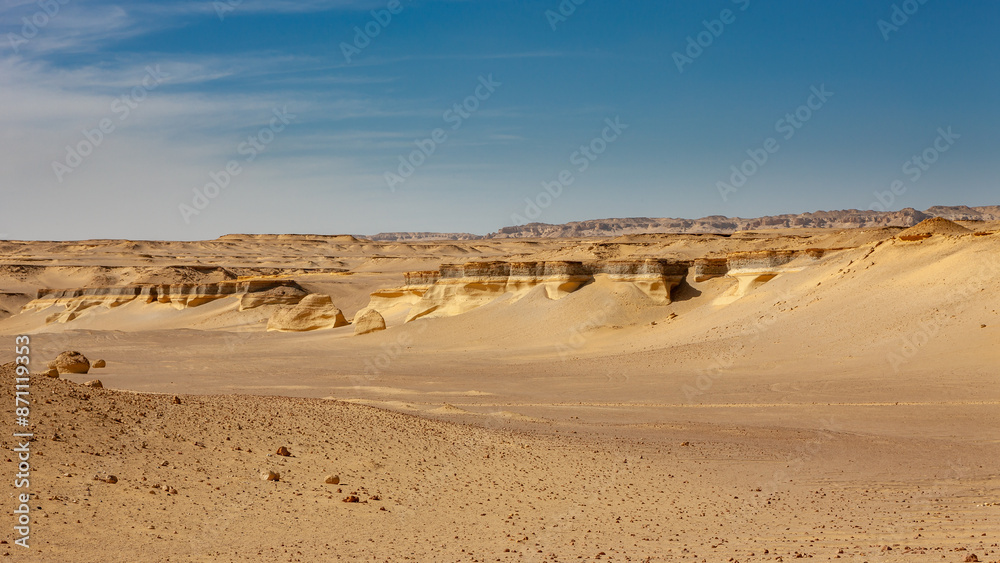 Egypt, Fayoum area, Wadi el Rayan, Whale Valley, Wadi el Hitan Stock ...