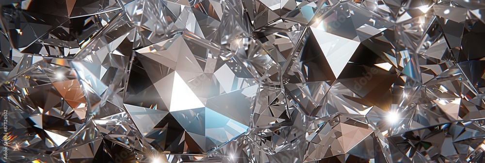 Shiny diamonds in high resolution, high angle view, detailed texture ...